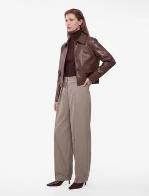 Koton High Rise Barrel Pants With Pleated