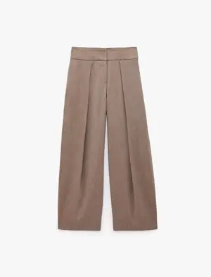 Koton High Rise Barrel Pants With Pleated