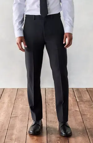 THE BLACK TUX Slim Suit Pants - Black