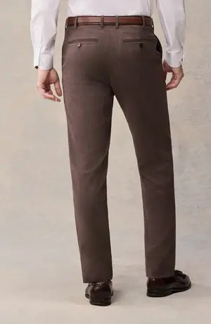 THE BLACK TUX Slim Suit Pants - Brown
