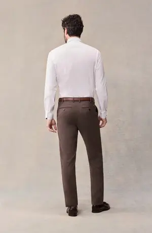 THE BLACK TUX Slim Suit Pants - Brown