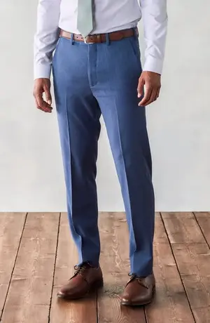 THE BLACK TUX Slim Suit Pants - Light Blue
