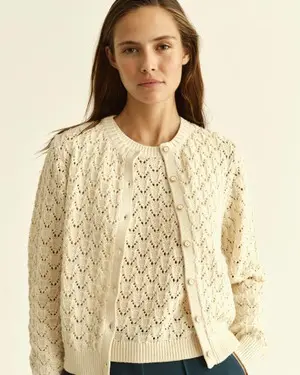 CARTOLINA August Pointelle Cardigan