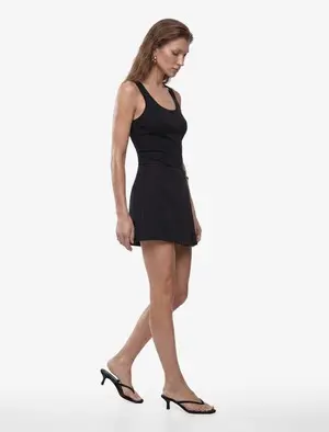 Koton A Line Pleated Mini Skort With Clasp