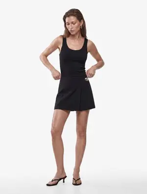 Koton A Line Pleated Mini Skort With Clasp