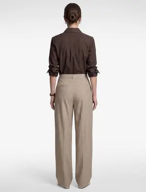 Koton Pleated Wide Leg Tailored Barrel Pants