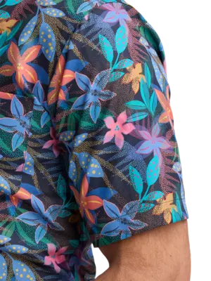 PAUL FREDRICK Cotton Buttondown Collar Poplin Tailored Hemmed Sleeve Short Sleeve Shirt