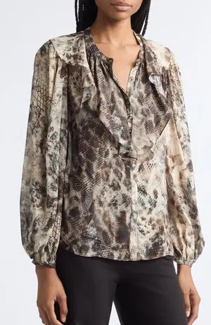 Ramy Brook Star Ruffle Top