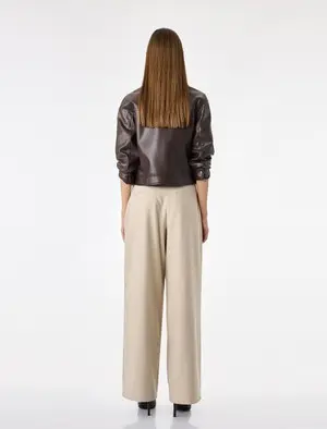 Koton Wide Leg Tailored Trousers With Belt