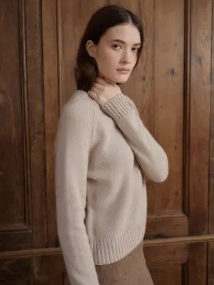 VIR VITA Bruna Cashmere Sweater - Claystone
