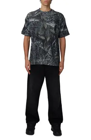 GOOD FOR NOTHING Oversized Fit Eagle T-shirt - Green