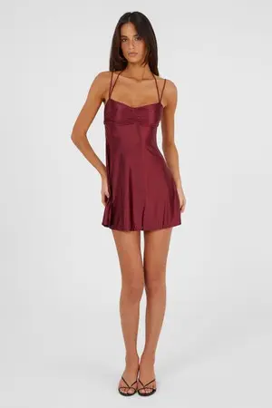 SASHA THERESE Georgette Mini Dress - Red