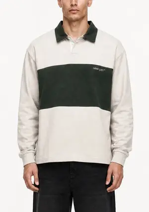NANA JUDY Le Val Rugby Polo - Bone Emerald
