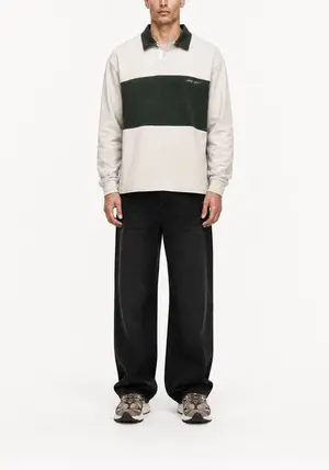 NANA JUDY Le Val Rugby Polo - Bone Emerald