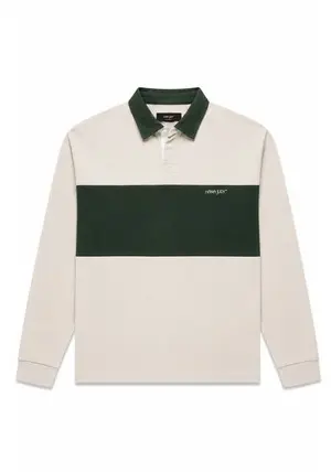 NANA JUDY Le Val Rugby Polo - Bone Emerald