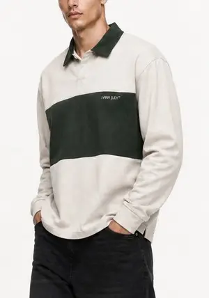 NANA JUDY Le Val Rugby Polo - Bone Emerald