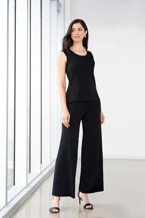 Ming Wang Knit Wide Leg Pants