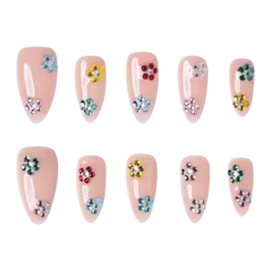 3H NAILS Nashvillemedium Almond Press-on Nails - Nude