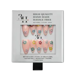 3H NAILS Nashvillemedium Almond Press-on Nails