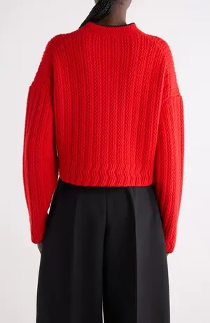 Chloé Logo Heart Wool & Cashmere Cardigan