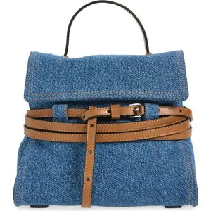 Moschino Tie Me Top Handle Bag - Denim