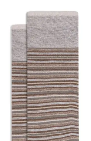 Bugatchi Stripe Cotton Blend Dress Socks