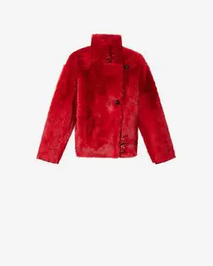 Isabel Marant Étoile Roama Shearling Coat - Red
