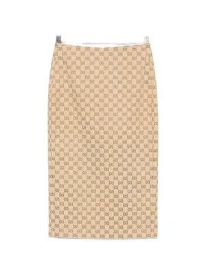 Gucci Gg Cotton Midi Skirt