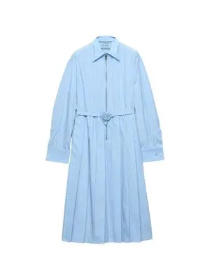 Prada Popeline Cotton Midi Dress