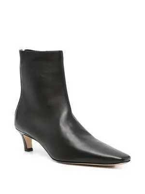 TOTEME Leather Heel Ankle Boots