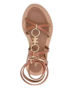 Celine Lympia Leather Sandals - Multicolor