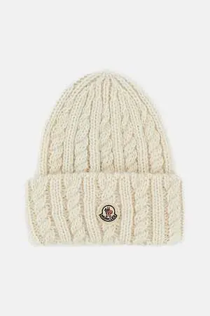 Moncler Moncler Women Cable-Knit Wool Beanie Multicolor
