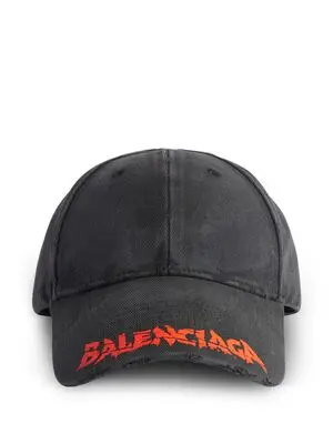 Balenciaga Logo Cotton Baseball Cap - Multicolor