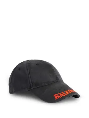 Balenciaga Logo Cotton Baseball Cap - Multicolor