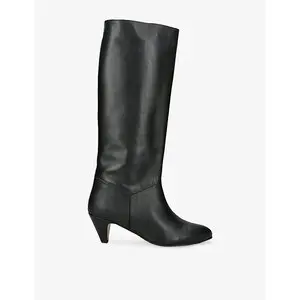 ANONYMOUS COPENHAGEN Jasmina Leather Heeled Knee-high Boots - Black