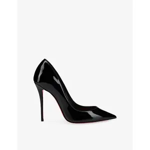 CHRISTIAN LOUBOUTIN La Pigalle 100 Patent-leather Pumps - Black