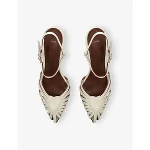 ANONYMOUS COPENHAGEN Keesha Leather Heeled Sandals - Cream