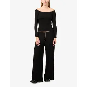 TALA 365 Off-shoulder Rib-jersey Top
