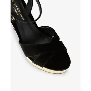 Kurt Geiger Gloria Velvet Platform Sandals