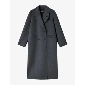 Whistles Double-breasted Relaxed-fit Wool-blend Coat