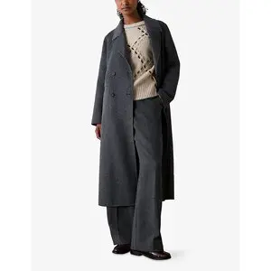 Whistles Double-breasted Relaxed-fit Wool-blend Coat