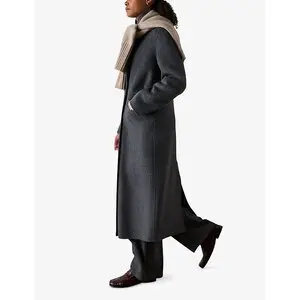 Whistles Double-breasted Relaxed-fit Wool-blend Coat
