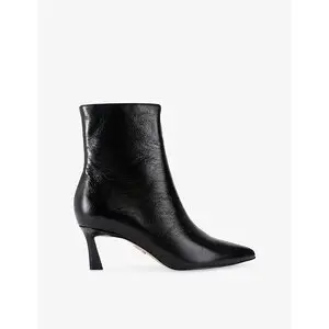 Steve Madden Lulah Leather Heeled Ankle Boots - Black