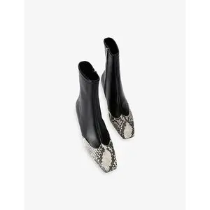 Steve Madden Jeter Faux-leather Heeled Ankle Boots