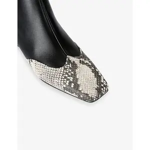 Steve Madden Jeter Faux-leather Heeled Ankle Boots