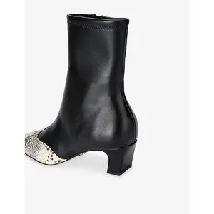 Steve Madden Jeter Faux-leather Heeled Ankle Boots