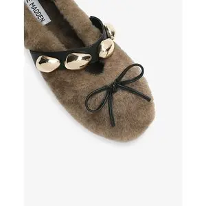 Steve Madden Toasted Faux-fur Ballet Flats