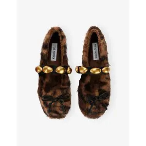 Steve Madden Toasted Faux-fur Ballet Flats