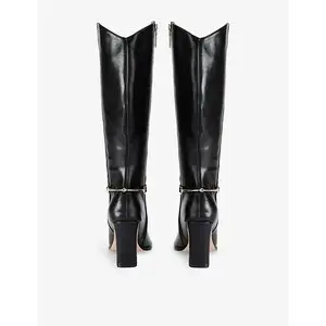 Steve Madden Shield Leather Heeled Knee-high Boots