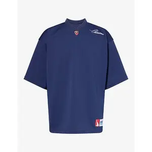 WILLY CHAVARRIA Chavarria Embroidered Sport Jersey T-shirt - Peacoat